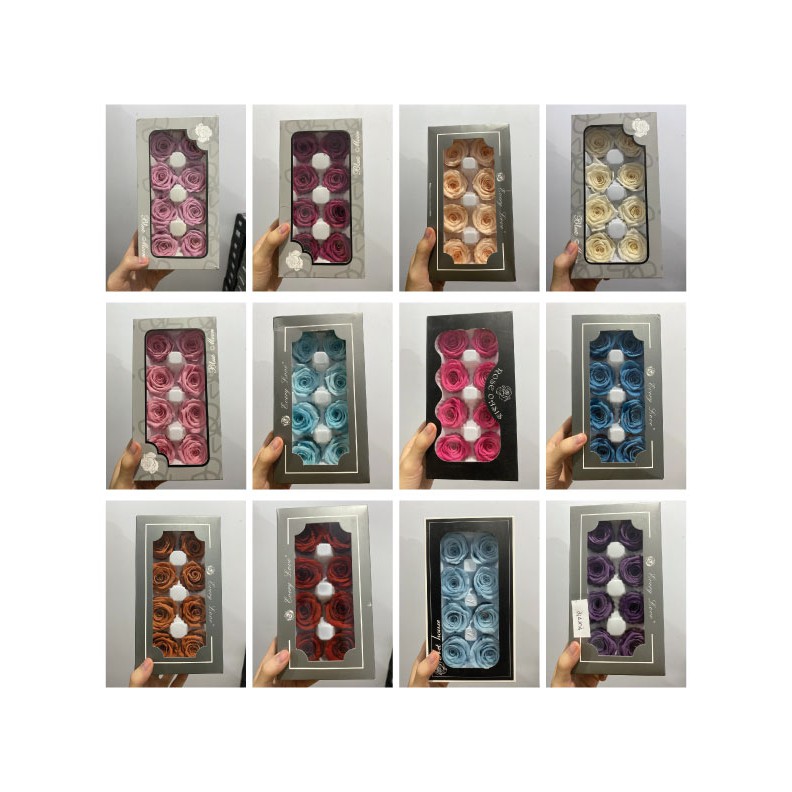 Jual Flower Family - [8 Bunga] Preserved Rose (4 - 5 cm) GRADE A ...