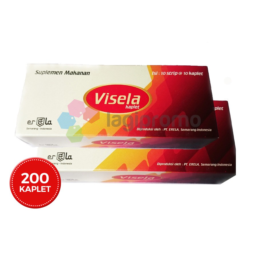 Jual Erela Visela 100 Kaplet Vitamin B6 B12 Suplemen Asam Folat Ibu ...