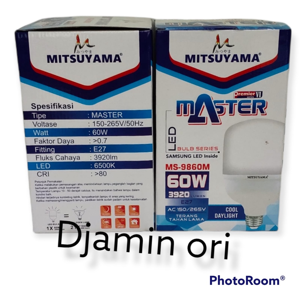 Jual BOHLAM LED MASTER 60W LAMPU MASTER MITSUYAMA PREMIER MS-9860 60 WATT ORI LUMEN | Shopee ...
