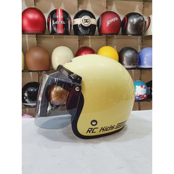 Jual Aizo RC Kids Helm Anak Warna Cream Glossy SNI Helm Berkualitas COD ...