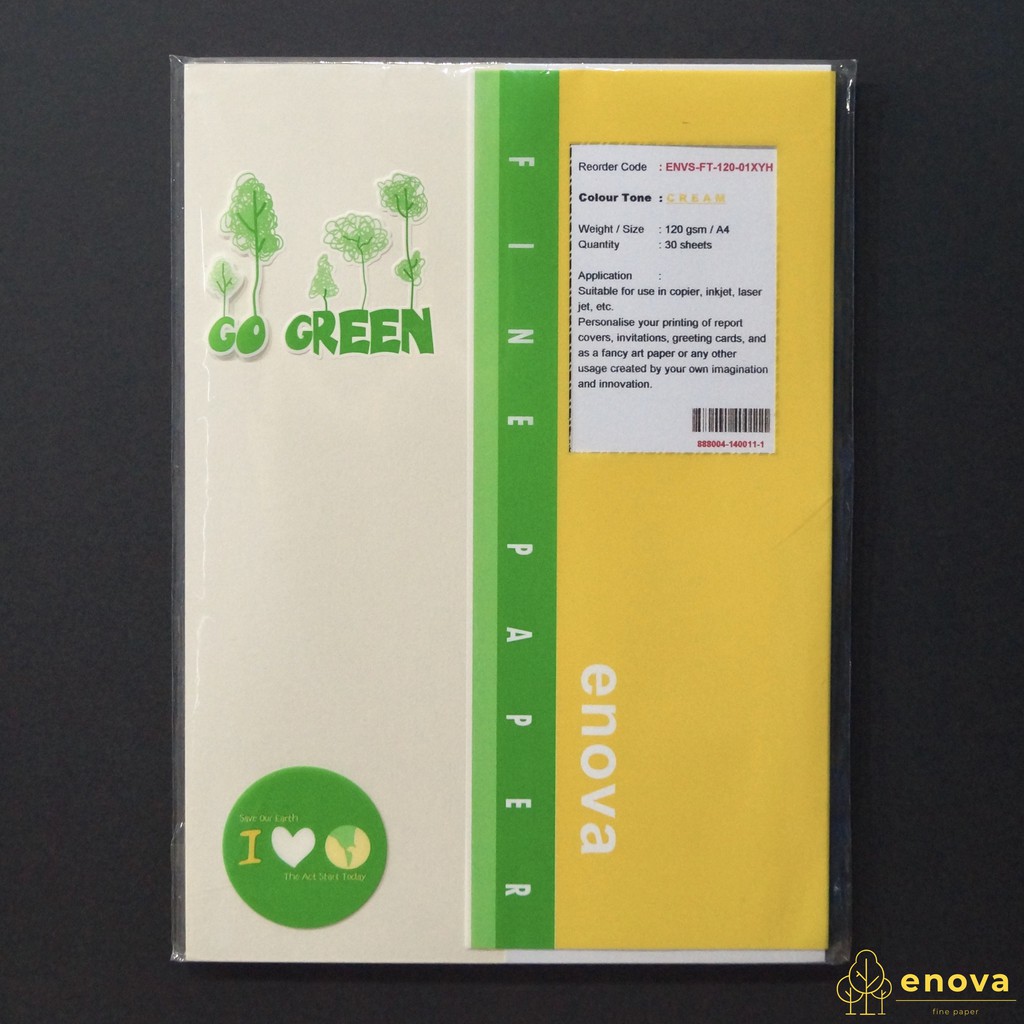 Jual Fancy Art Paper ENOVA | Cream | A4 120GSM | Shopee Indonesia