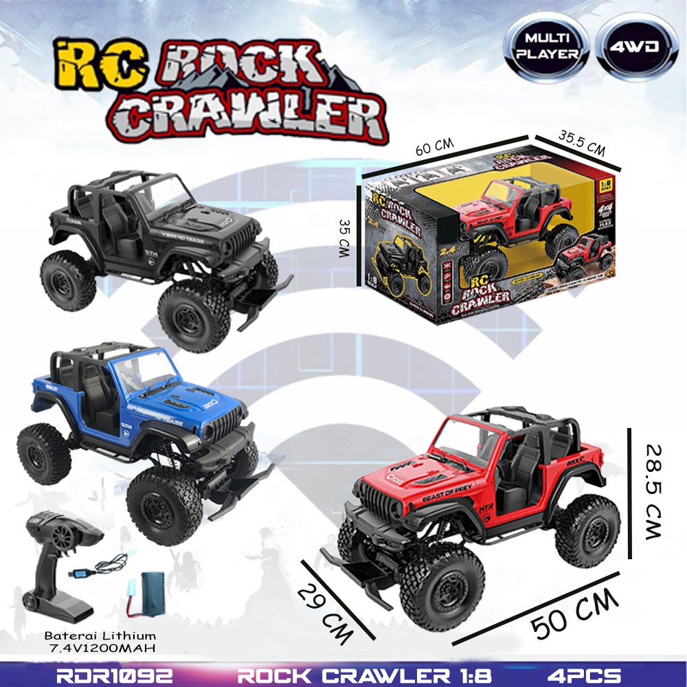Jual MURAH RDR1092 RC Jeep Rubicon Rock Crawler Offroad Off Road Pasir ...