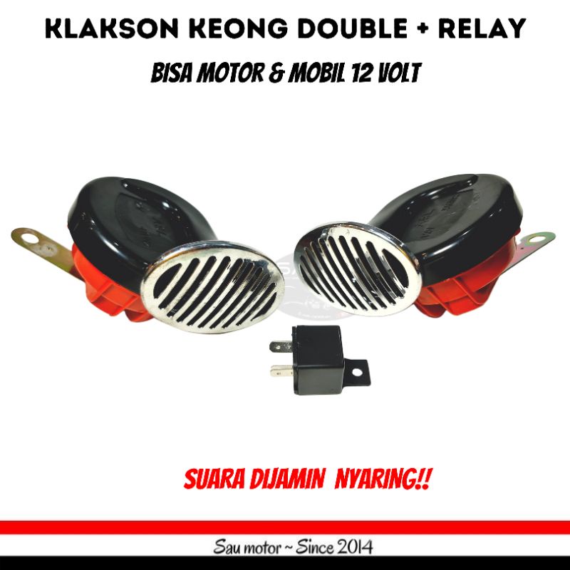 Jual Saumotor Klakson Keong Dobel Isi 2 Klakson 1 Relay Klakson Motor ...