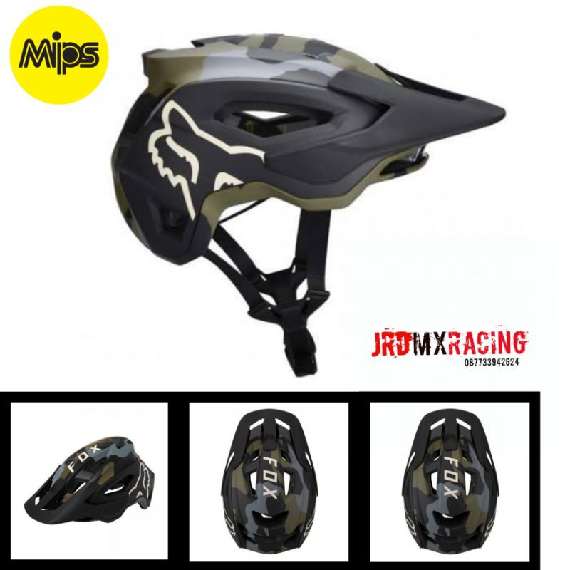 Jual Helm sepeda fox speedframe pro mips 2021 black camo helm sepeda ...