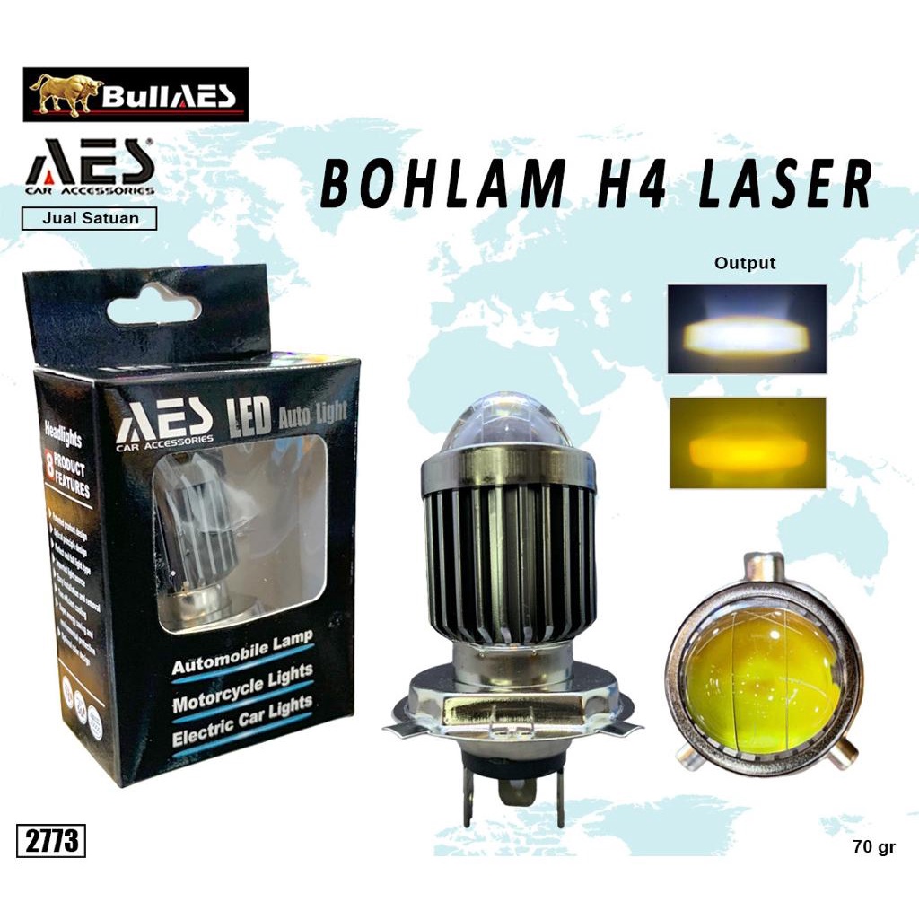 Jual Bohlam Led H4 H6 Laser Hi/Loo 18 Watt I Bulb H4 Laser Led Lampu ...