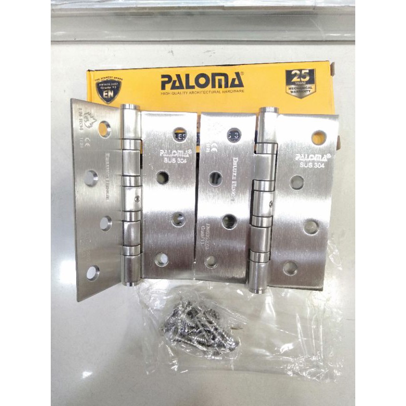 Jual ENGSEL PINTU PALOMA BHP 222 DLX 4"X3"X2MM 4BB NRP Stainless Steel ...