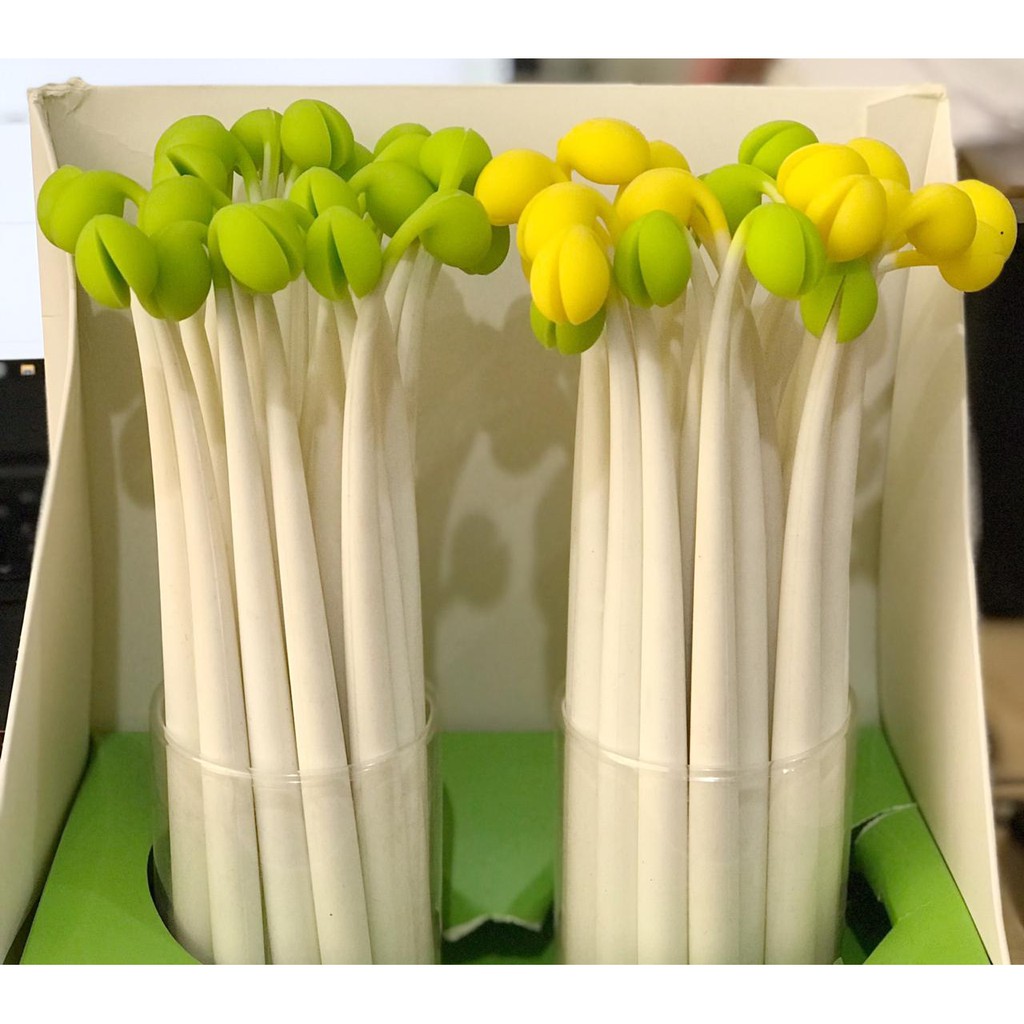 Jual PREMIUM BEAN SPROUTS PEN / PULPEN BENTUK TOGE / GEL INK PEN LUCU ...