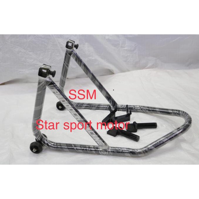 Jual STANDAR PADDOCK BULAT 2IN1 UNIVERSAL MOTOR DOUBLE JALU | Shopee ...