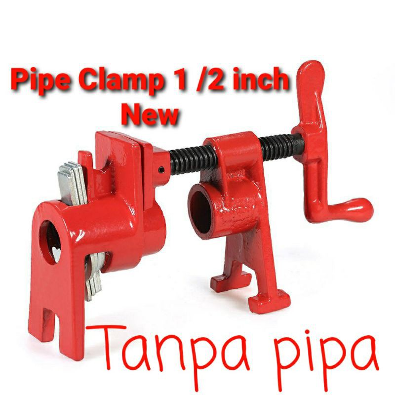 Jual Pipe Clamp 1/2 inch / Kepala Bar Clamp F Clamp Fixture Klem Pipa 1 ...