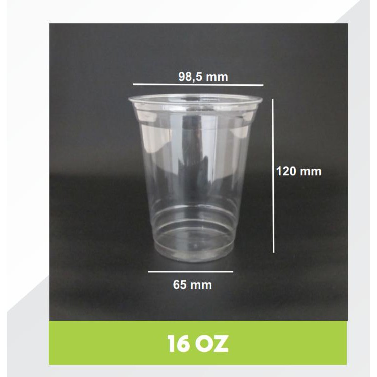 Jual CUP PET 16 OZ dan 12 OZ 98,5 SIP (1 SLOP ISI 50 PCS) | Shopee Indonesia