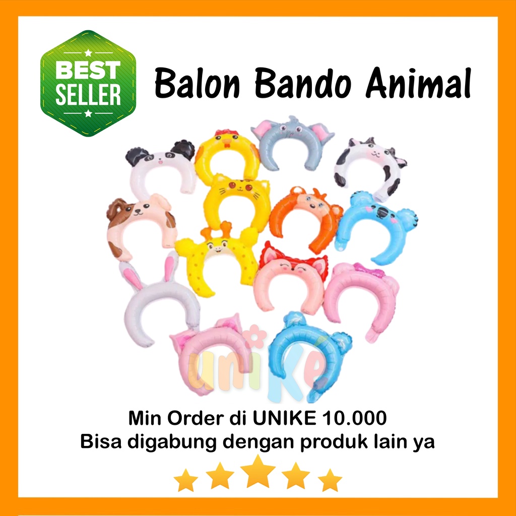 Jual Balon Foil Bando Animal Topi ulang tahun anak harga murah meriah ...