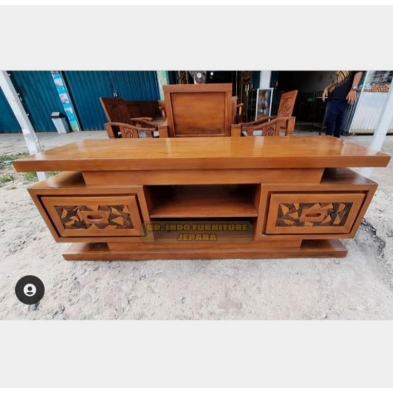 Jual Meja Bufet Bupet untuk Tv bahan kayu jati laci simpel murah ...