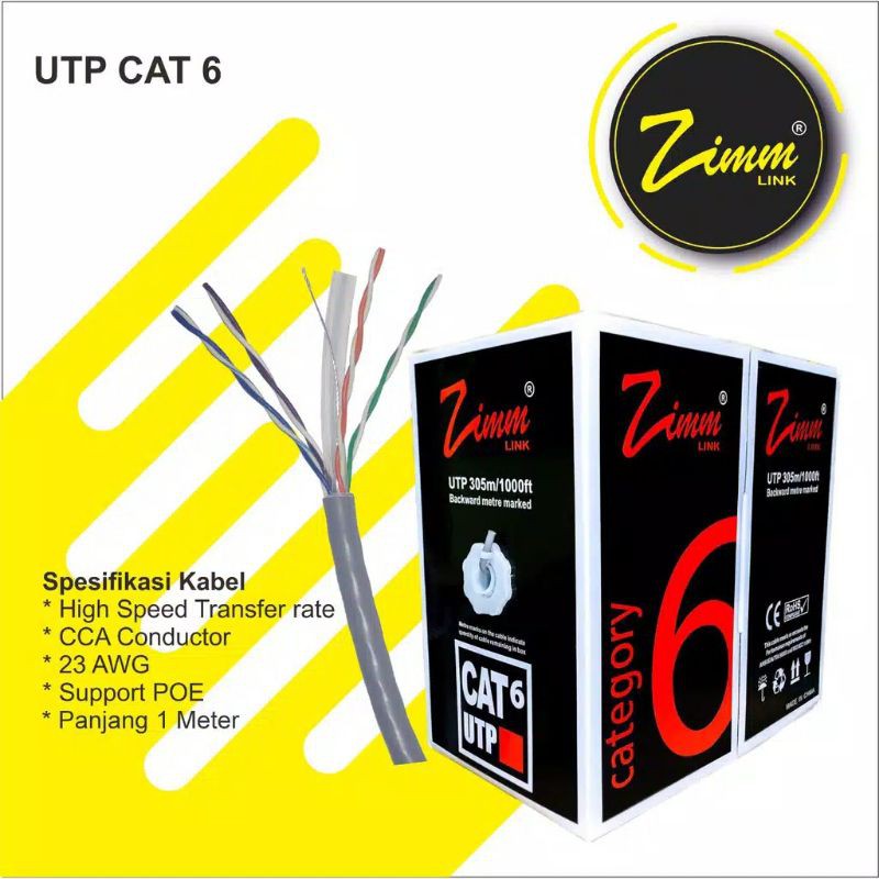 Jual Kabel UTP Cat6 Meteran/Eceran | Shopee Indonesia