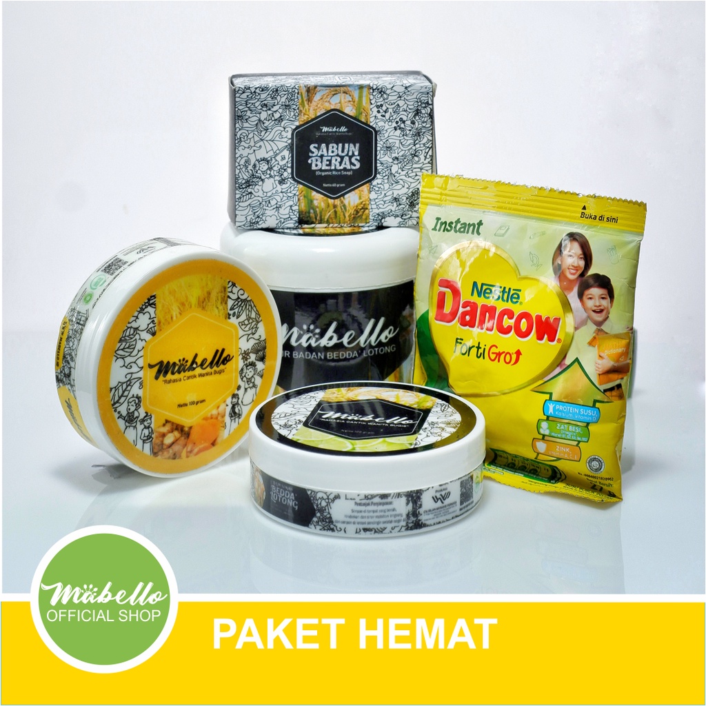 Jual MABELLO paket hemat/ Lulur hitam bedda lotong bpom & halal/aman ...