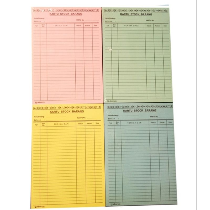 Jual Kartu Stock Barang/Kartu Stok Kecil ukuran A5 - 100 pcs | Shopee ...