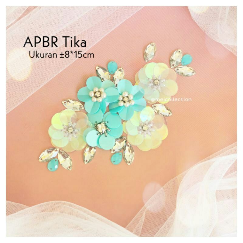 Jual payet rangkai mutiara bunga 3d permata KOMPILASI nuansa biru blue ...