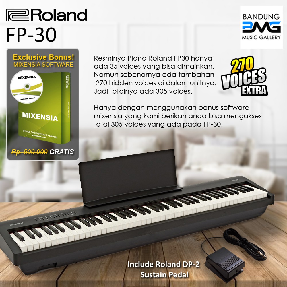 Jual Roland FP 30 Digital Piano / FP30 / FP-30 Garansi Resmi | Shopee ...