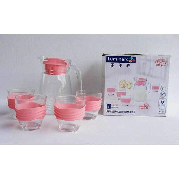 Jual Luminarc Coastline Pitcher Drink Set 5 Pcs | Shopee Indonesia