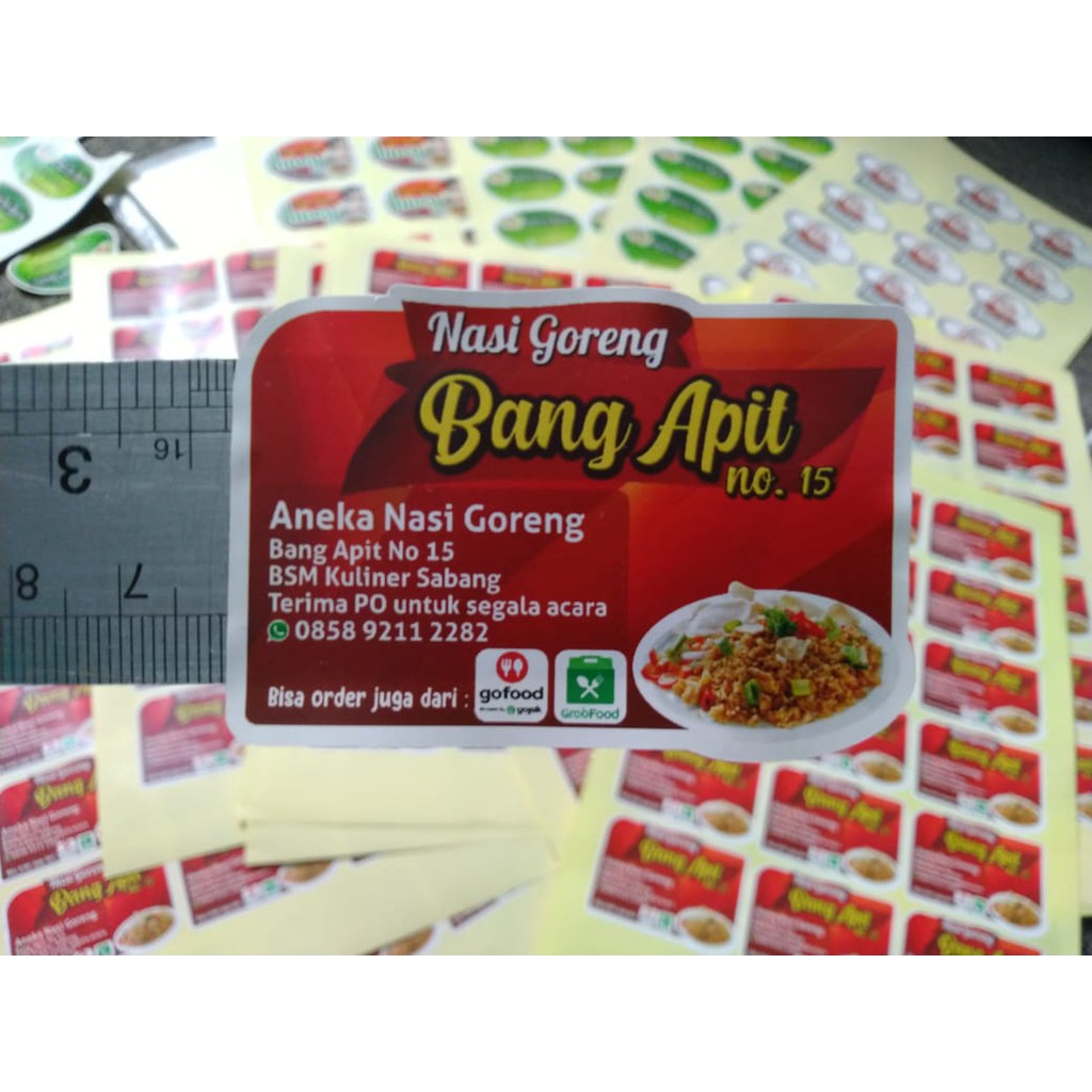 Jual Sticker label produk makanan stiker nama free disain minimal order ...