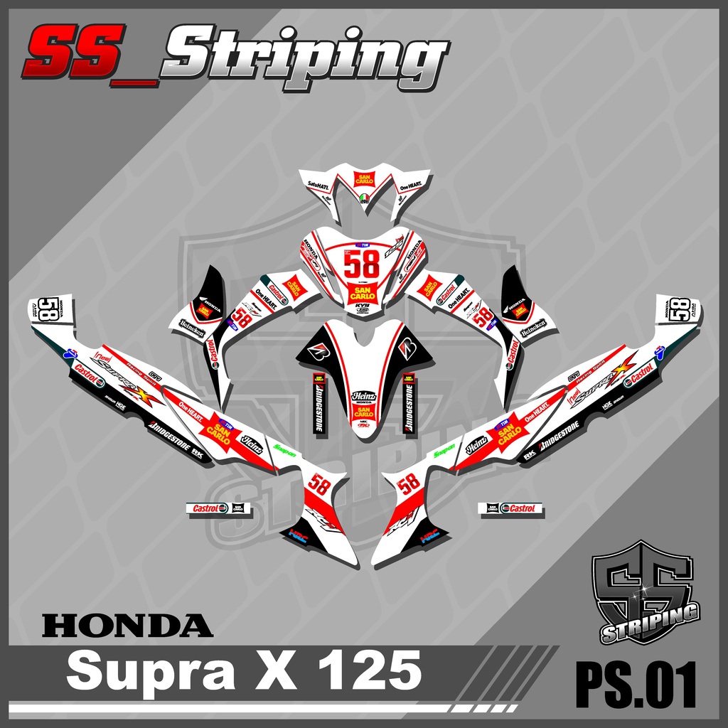 Jual Decal Sticker Full Body Supra X 125 - Sticker Full Body Supra X ...