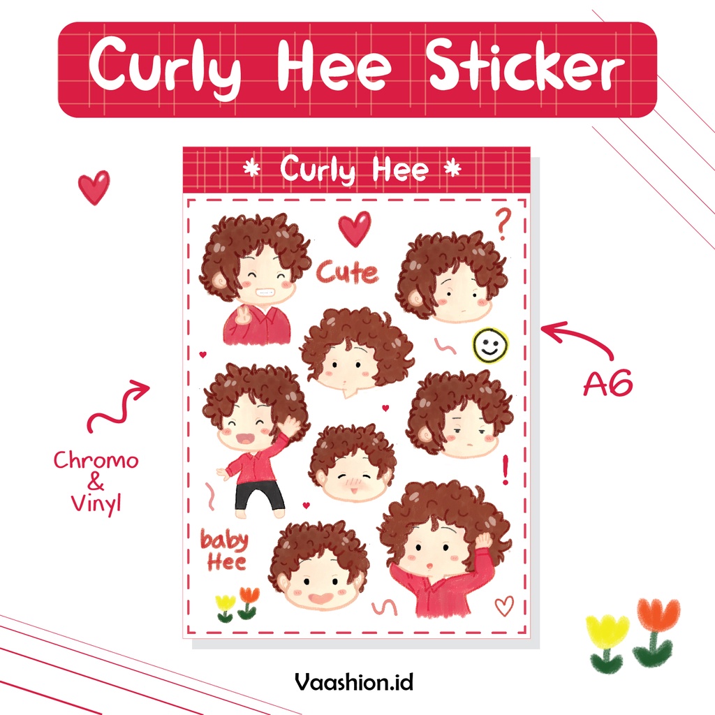 Jual Curly Hee Deco Stiker, Sticker Jurnal for DIY Dekorasi Scrapbook ...