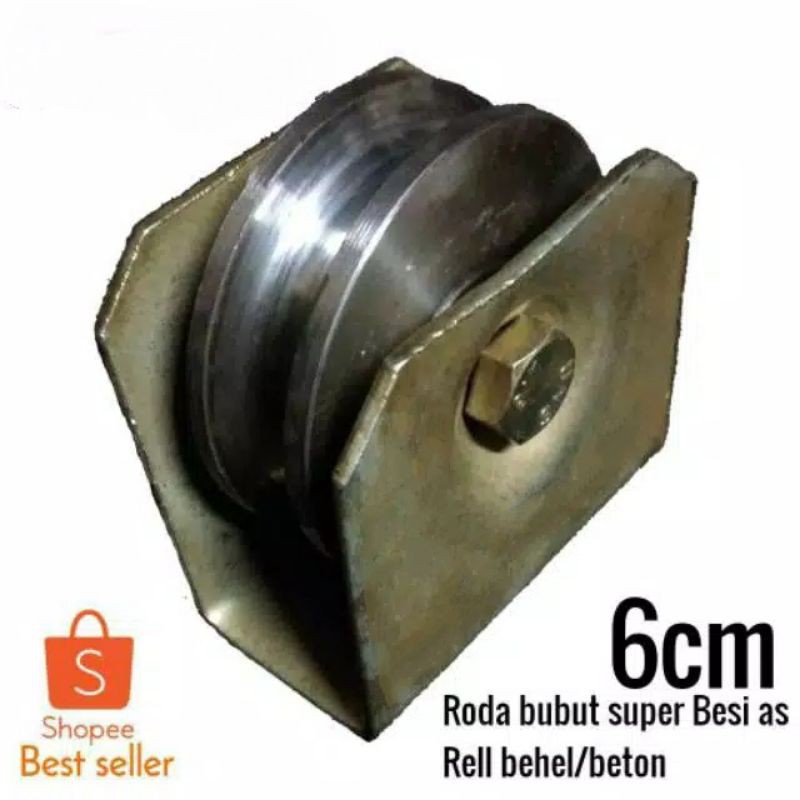 Jual Roda Pagar Besi Super 6 cm Rel Siku dan Beton | Shopee Indonesia