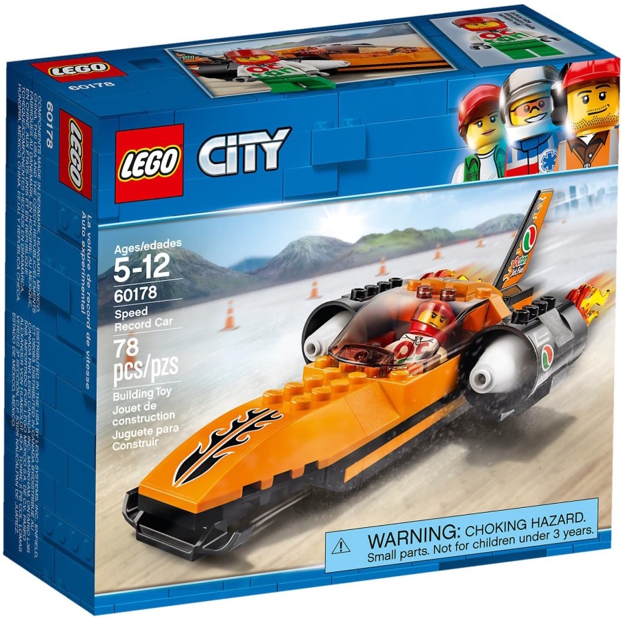 Jual ORIGINAL LEGO City 60178 Speed Record Car Set Toy Supercar Rocket ...