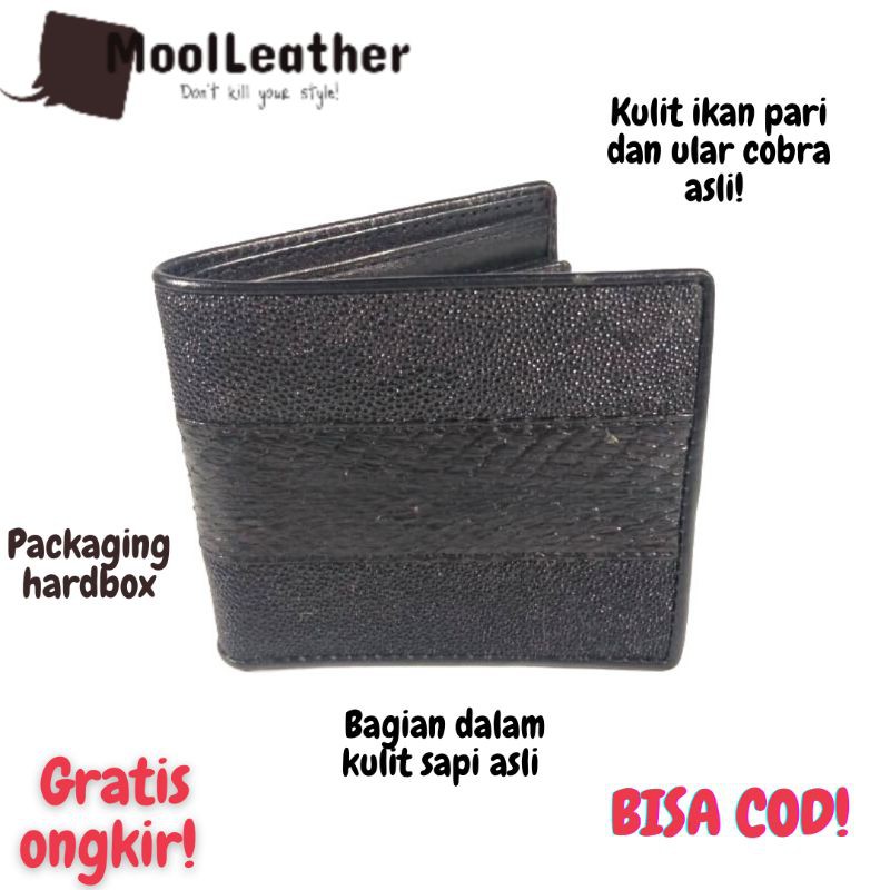 Jual Mool Leather - Dompet Pria Kulit Ikan Pari asli kombinasi ular ...