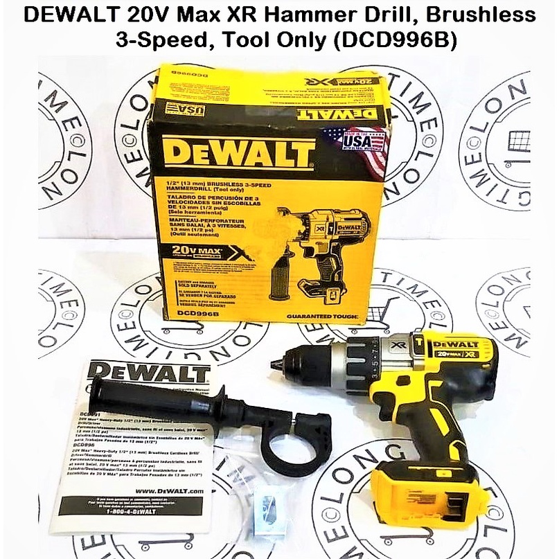 Jual Mesin Bor Dewalt DCD996B 20V Max XR USA Brushless 1/2 inch DCD ...