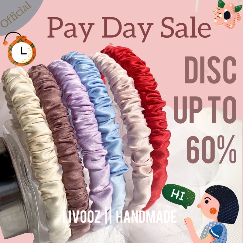 Jual Small Ruffle Bando Korea Kerut Headband Bandana Bondu (Bendo viral ...