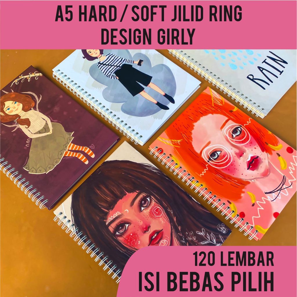 Jual Notes Jilid Ring Spiral Isi Bebas Pilih A5 120 Lembar Hardcover ...