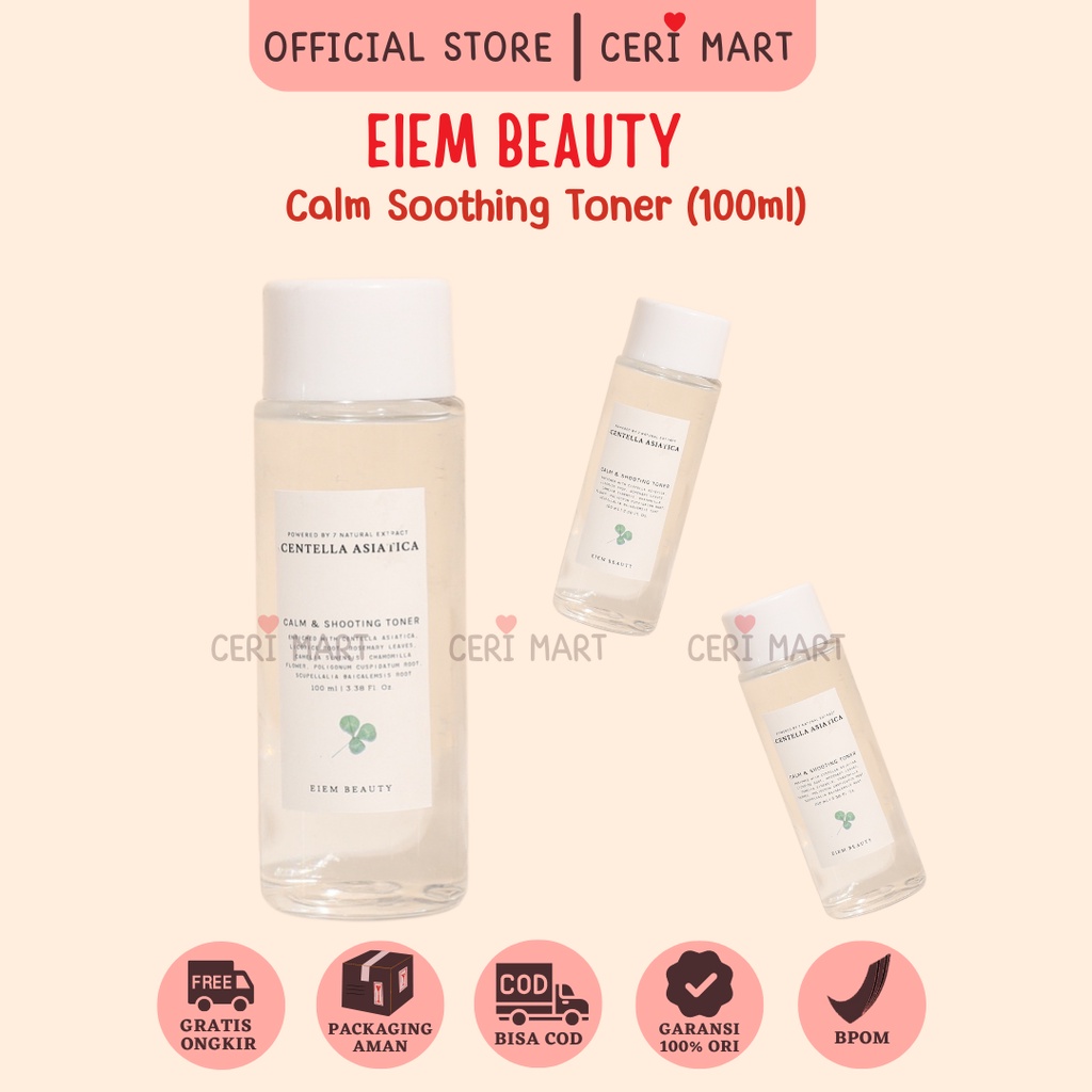 Jual Eiem Beauty Calm Soothing Toner Centella Asiatica BPOM | Shopee ...
