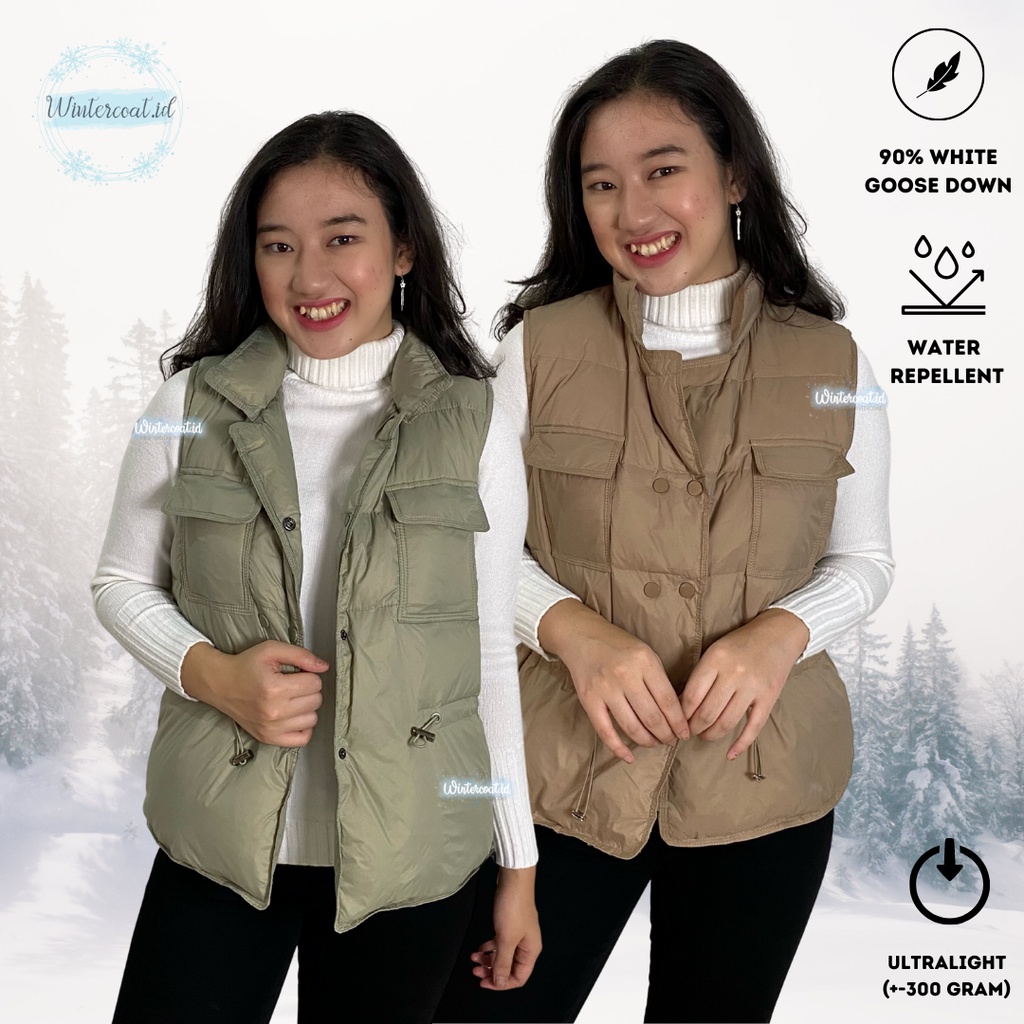 Jual Vest winter padding down jacket rompi wanita musim dingin import ...