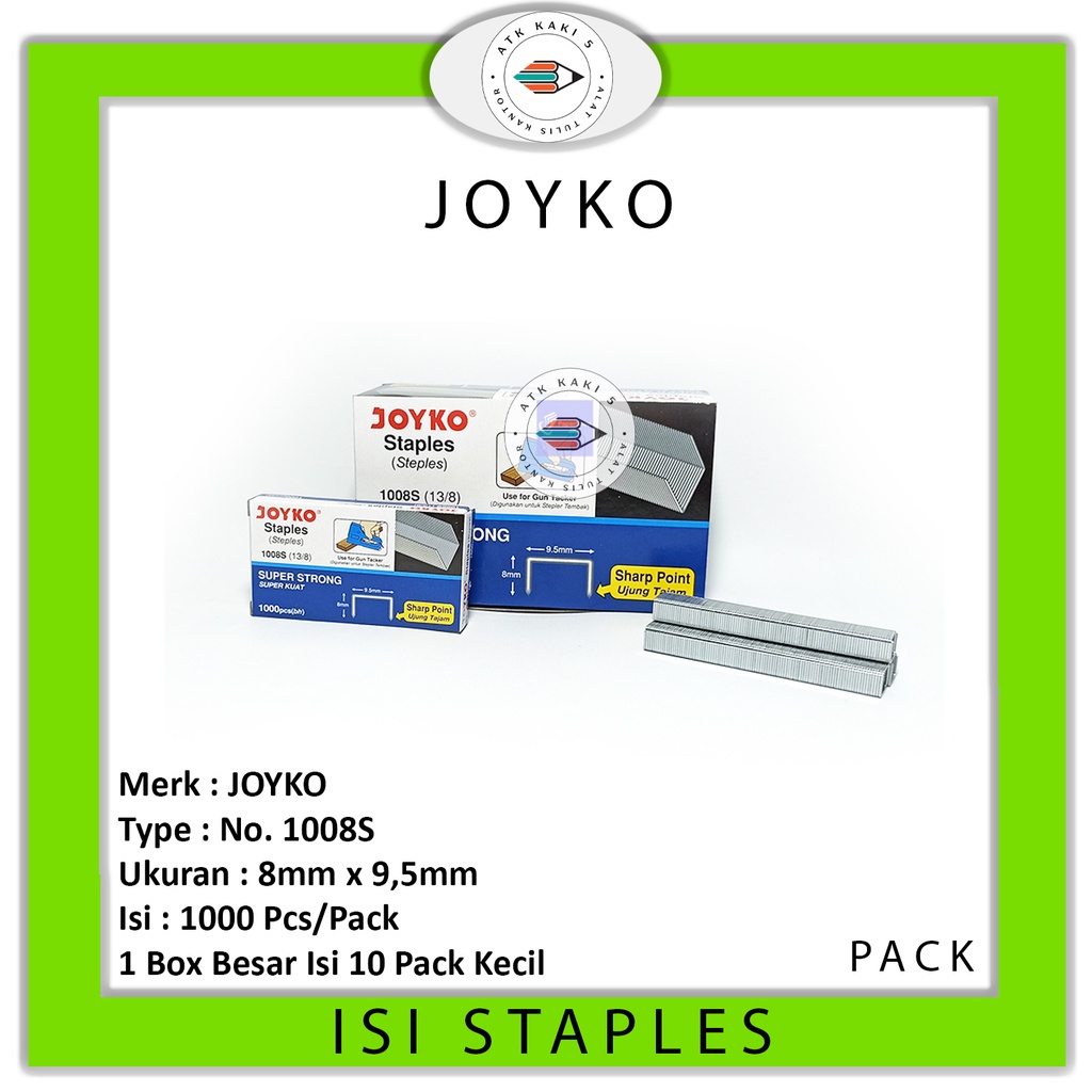 Jual JOYKO - Isi Staples No.1008S - PACK | Shopee Indonesia