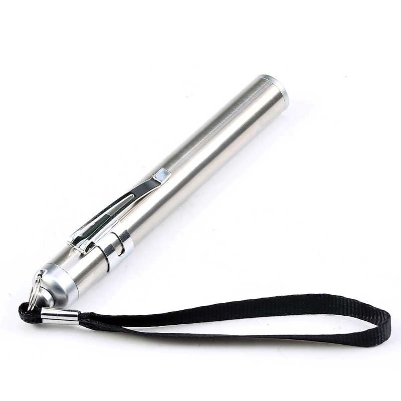 Jual Lampu Senter LED Mini Stainless steel Baterai A3 (AAA) | Shopee ...