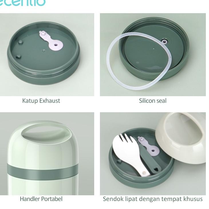 Jual Telah Hadir.. Foodi 500ml termos sup mangkuk stainless steel hijau ...