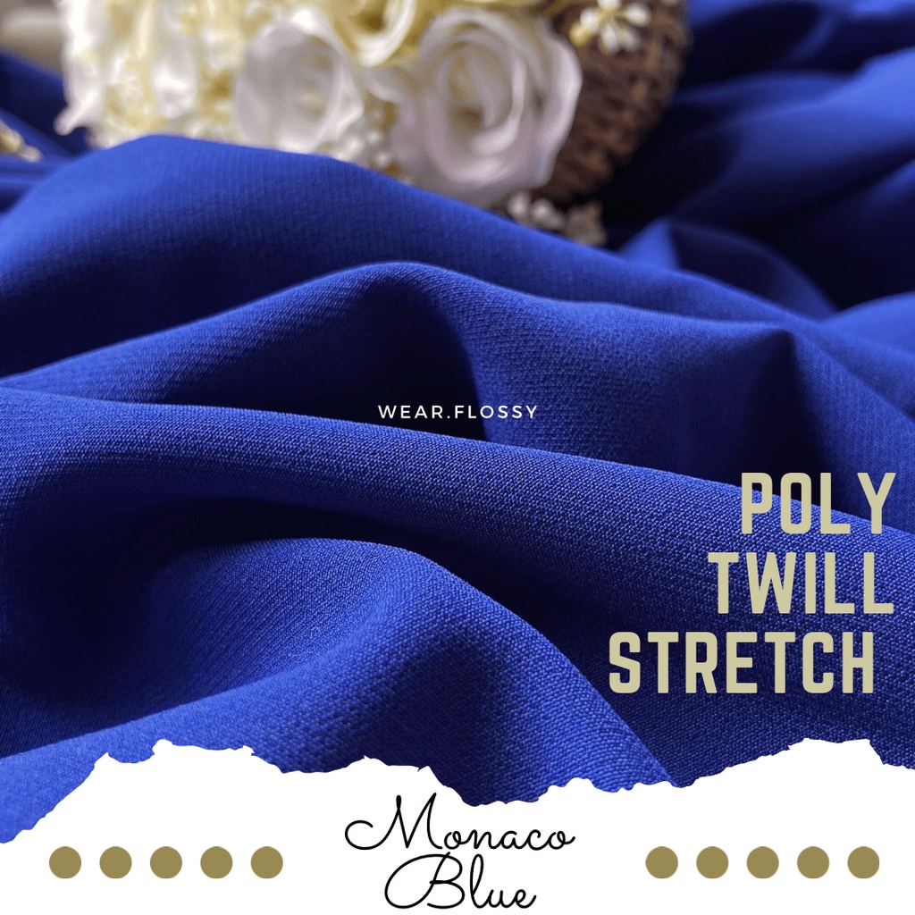 Jual Kain Poly Twill Stretch 1m | Shopee Indonesia