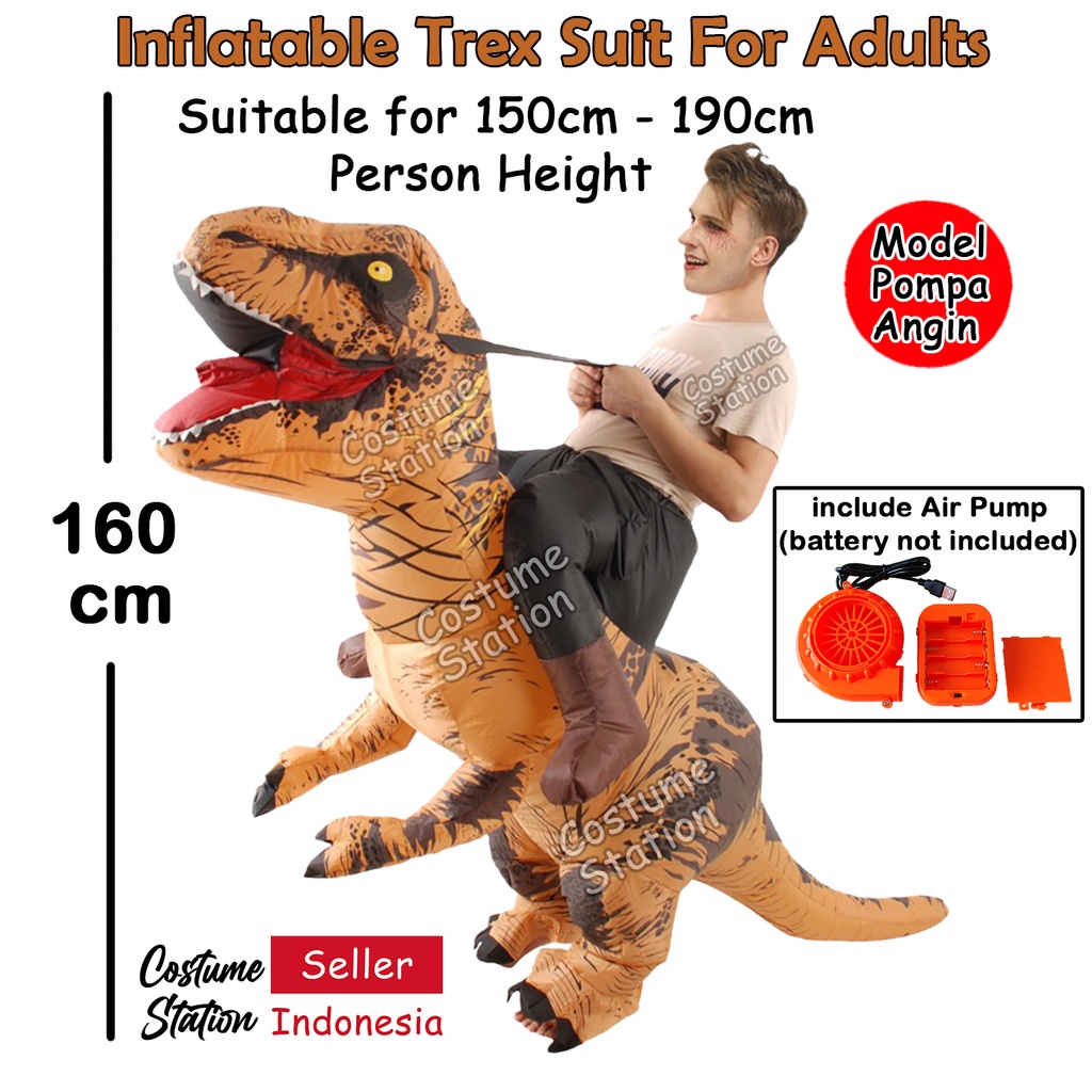 Jual Kostum T-Rex Back Ride / Costume Tunggang Naik Dinosaurus Trex ...