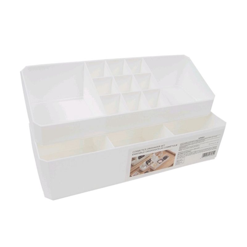 Jual MINISO Beauty Rak make up kotak Organizer 2 Laci Rak Serbaguna ...
