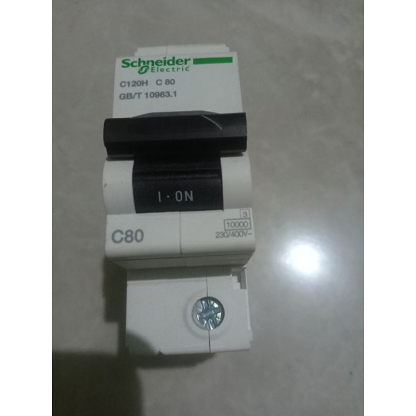 Jual MCB Schneider 1P 80A C120N 10KA 1P 80a | Shopee Indonesia