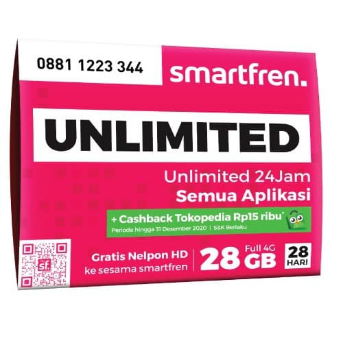 Jual KARTU PERDANA SIM CARD SMARTFREN UNLIMITED 4G LTE MASA AKTIF & EXP ...