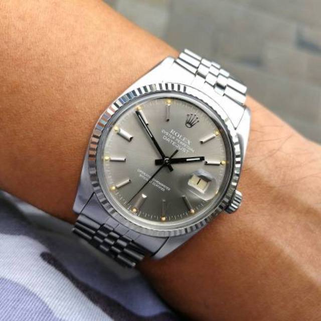 Jual Original 70s Vintage Rolex Oyster Perpetual DateJust 16014 grey ...