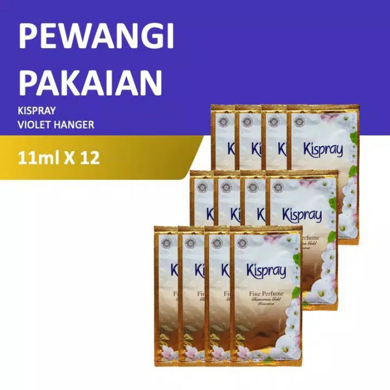 Jual Kispray Hanger Glamorous Gold 11Ml X 12 Sachet (1 pack) | Shopee Indonesia