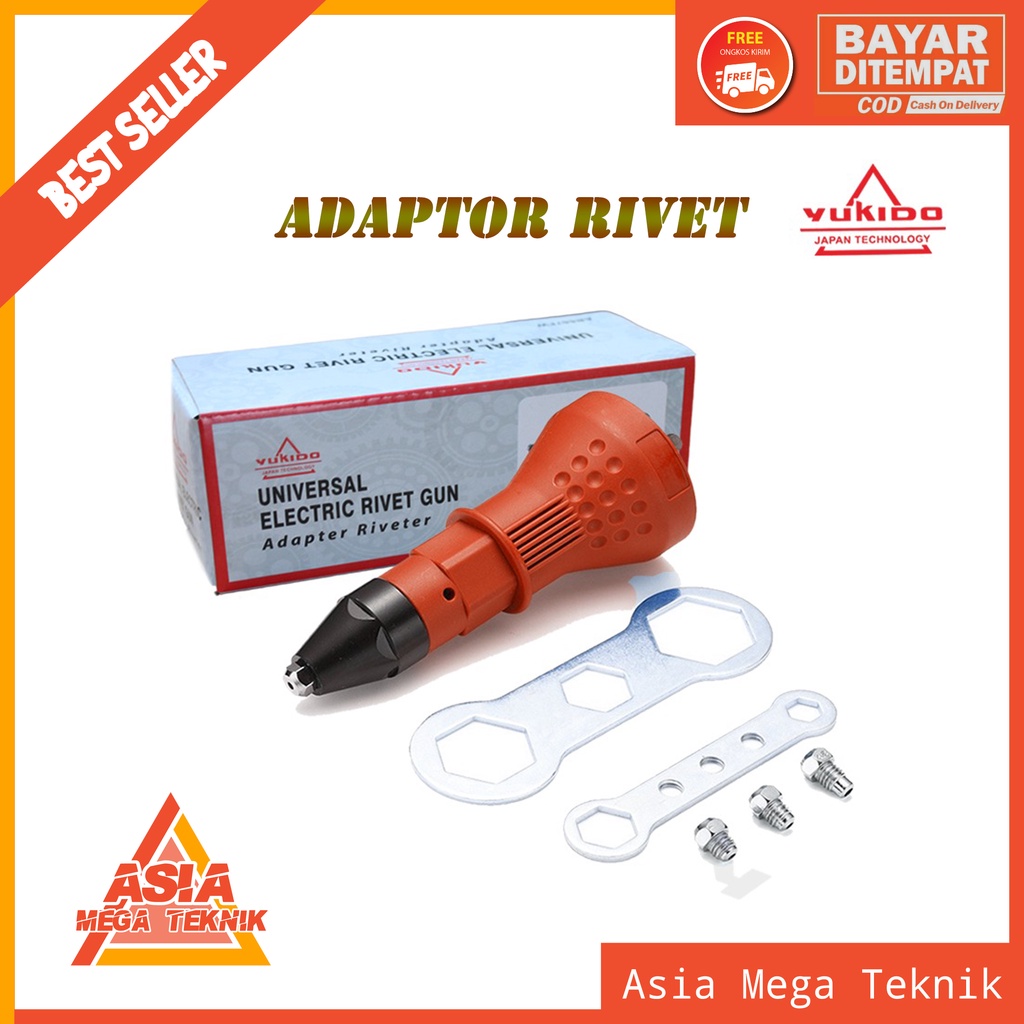 Jual Yukido Adaptor Alat Rivet Tang Rivet Ripet Sambung Konverter Bor ...