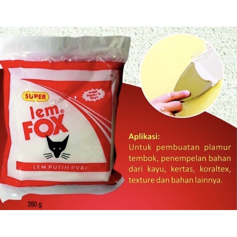 Jual Lem Fox 350G / Lem Putih Plamir Tembok, Kayu, Kertas | Shopee ...