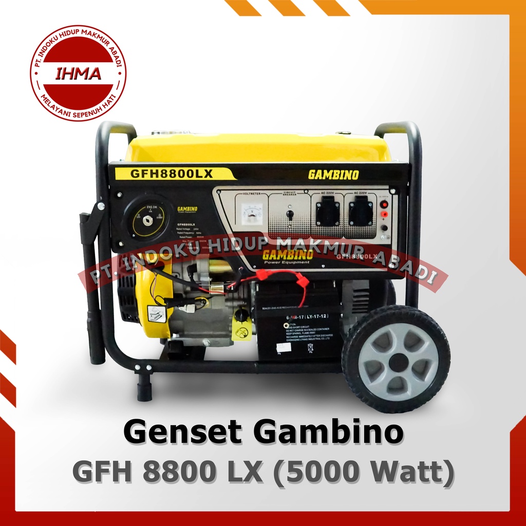 Jual Gasoline Generator Genset Listrik Bensin Gambino GFH 8800 LX ...