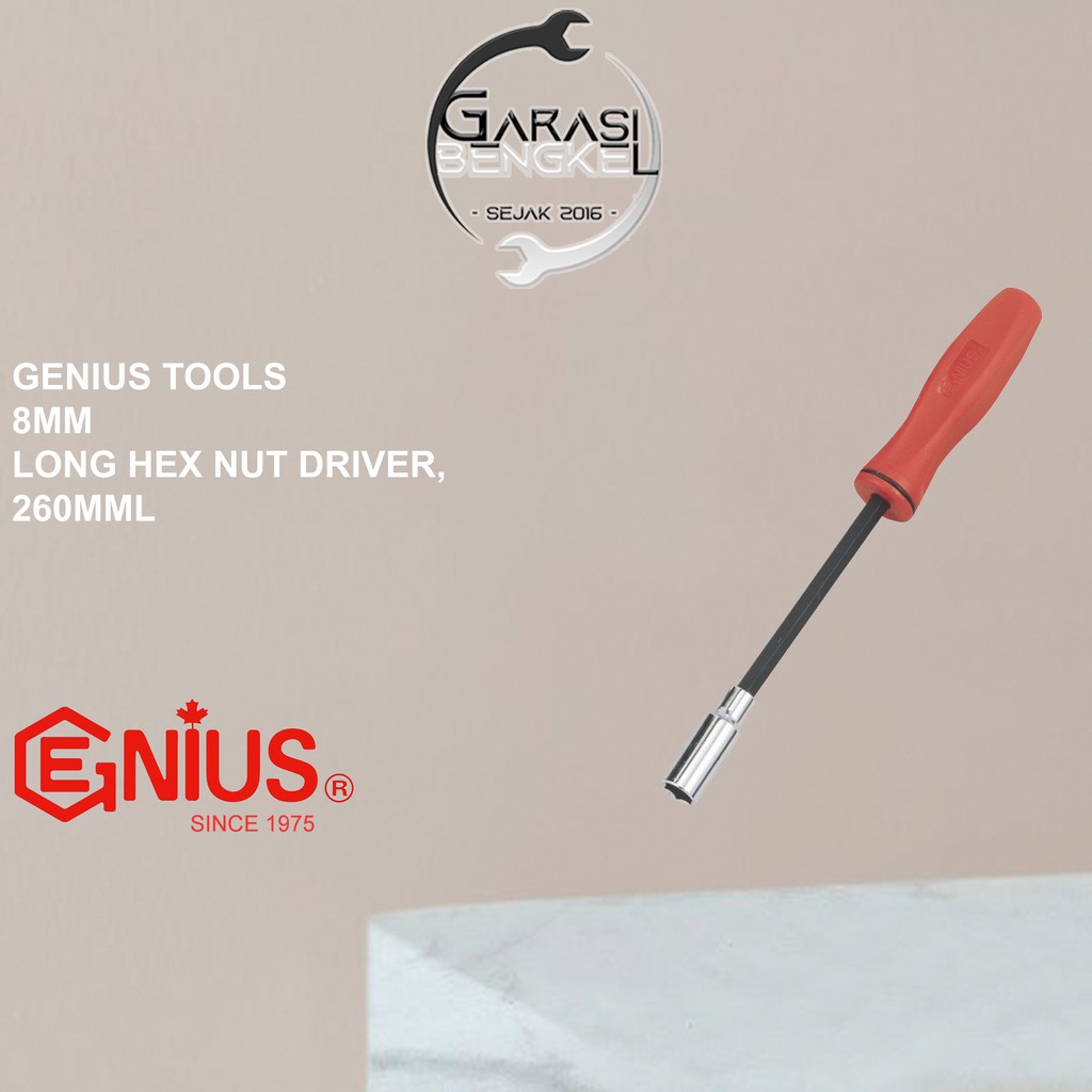 Jual Genius 8 mm Long Hex Nut Driver - Obeng Shock 8mm | Shopee Indonesia