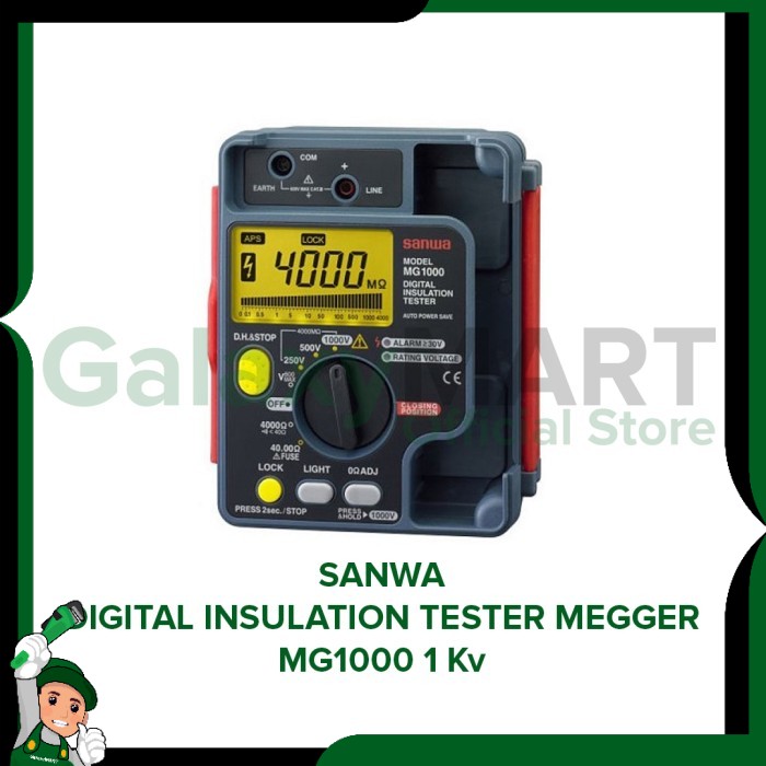 Jual SANWA Digital Insulation Tester Megger MG1000 / MG 1000 1Kv ...