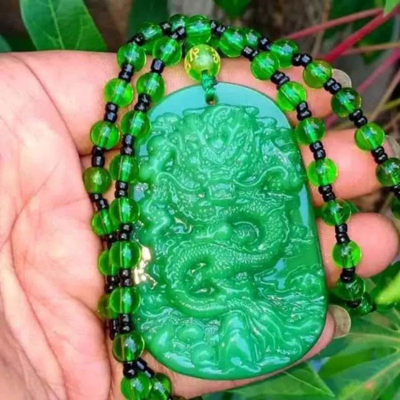 Jual TERMURAH KALUNG BATU GIOK UKIR NAGA SIAP PAKAI | Shopee Indonesia