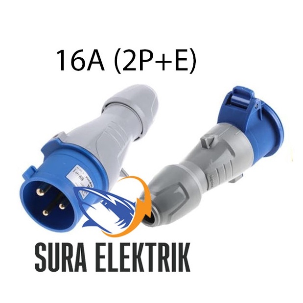 Jual Set Mobile Sockets 555104 + Straight Plugs 555124 (16A 2P+E) | Shopee Indonesia